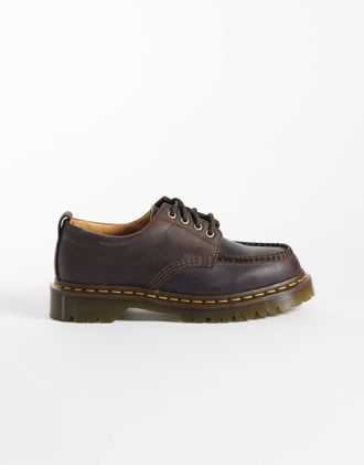 Dr. Martens Dr. Martens Unisex - Lowell - Chaussures &agrave; 4 paires doeillets - Marron fonc&eacute; Crazy Horse