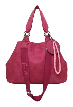Fritzi Aus Preu&szlig;en Fritzi Izzy Vintage Shoulder Bag Dark Red Umh&auml;ngetasche Damen Vegan Wildlederimitat Schultertasche Herbst Winter mit Rei&szlig;verschluss verstellbarem Gurt