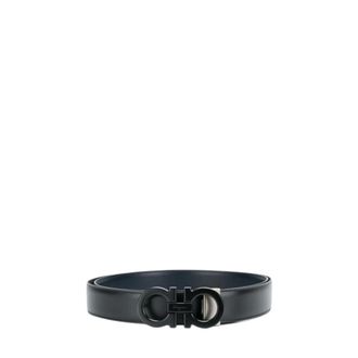 Ferragamo Reversible Adjustable Gancini Belt - - Accessories - Herren - Schwarzk - 105 CM