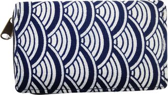 Panasiam Portemonnaie Geometrix | Geldbörse aus Baumwolle | 2 Größen | Geldbeutel Purse Wallet | vegan & fair, Seigaiha, 15x10cm