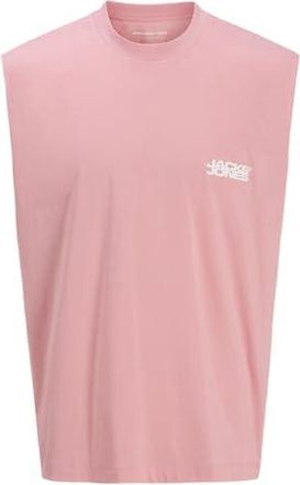 Jack & Jones Sleeveless Tee T-Shirt sans Manches Jcosago Graphic Back, Pink Icing, XXL Hommes