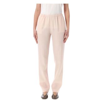 Loulou Studio Scot Straight-leg Hose - - Trousers - Damen - Rosa - S