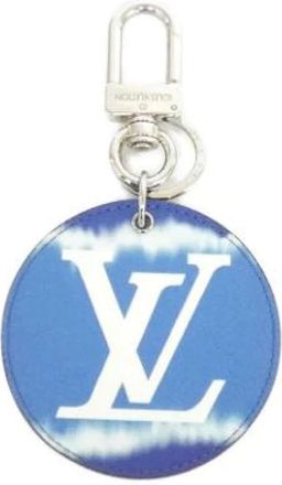 Louis Vuitton unisex, Pre-owned, Bleu, Taille: ONE Size Porte-cl&eacute;s en toile Pre-owned