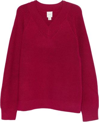 Calvin Klein pull à col v - Rouge