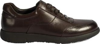 Desa Chaussures &agrave; Lacets Man - Tige en Cuir, Coupe Basse, r&eacute;sistantes &agrave; la Pluie et Respirantes | Brun - 41