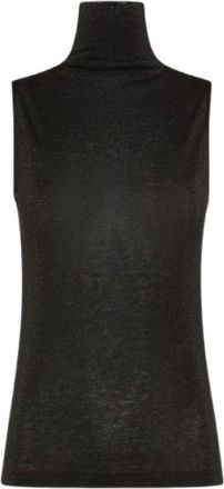 Momoni Femme, Pulls, Noir, Taille: 38 FR Col roul&eacute;s