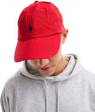 Polo Ralph Lauren Baseballkappe in Rot mit Markenlogo