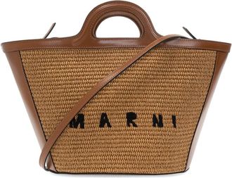 Marni Femme, Sacs, Brun, Taille: ONE Size Tropicalia Small Shopper Bag