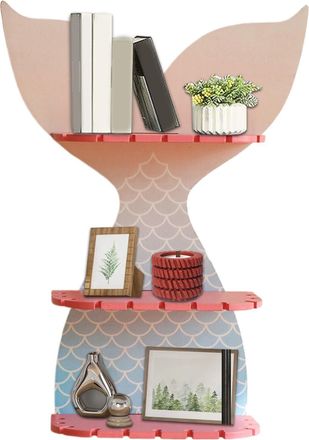 Generico Schwebende Wandregale aus Holz, 3-st&ouml;ckiges Wandregal, schwebendes Holzregal mit 3 Ebenen, schwebendes, aus Bauernholz zur Dekoration