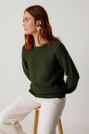 SKFK Damen vegan Pullover Iradi Gr&uuml;n