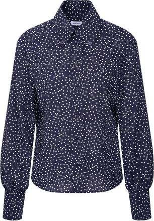 Seidensticker Damen Regular Fit Langarm Bluse, Blau, 44