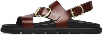 Loriblu Femme, Chaussures, Brun, Taille: 36 EU Sandales Plates en Veau Bross&eacute;