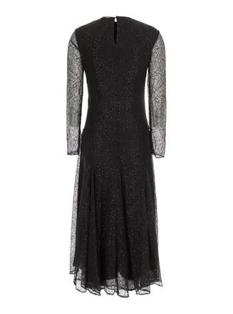 Twinset Lace V-Neck Dress - Black