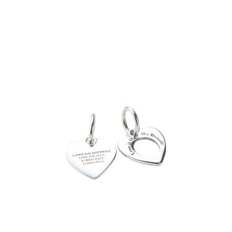 Pandora Gravierbare Herz-Lupe mit doppeltem Dangle-Anh&auml;nger - - Accessories - Damen - Wei&szlig; - ONE SIZE