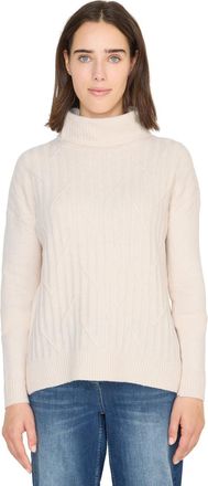 Cecil Damen 3015697 Struktur Rollkragenpullover, Light Greige, XL