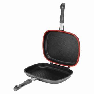 Generic Grillpfanne, tragbar, doppelseitig, schwarz, energiesparend, W&auml;rmeleitf&auml;higkeit, f&uuml;r K&uuml;che, Grill, Haus, Restaurant