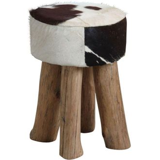 Aubry Gaspard Aubry Gaspard - Tabouret rond en peau de vache
