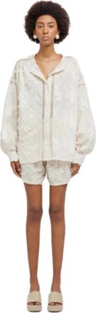 Weili Zheng Femme, Blouses et Chemises, Beige, Taille: 36 FR Blouse S26Sl06