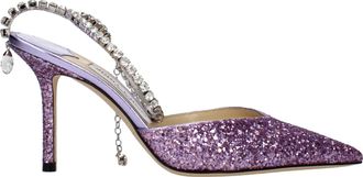 Jimmy Choo London Saeda Femmes Sandales Glitter Violet