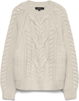Vero Moda Damen Vmjada Ls O-Neck Cable Pullover, Birch, L