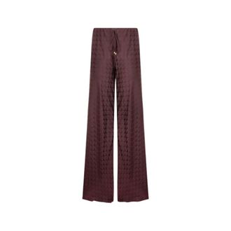 Roberto Cavalli Lockere Hose mit Mirror Snake Monogramm - - Trousers - Damen - Lila - S