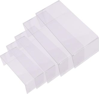 Garneck 5 St&uuml;ck Teiliges Acryl Schuhhalter U f&ouml;rmiges Display Regal Transparent Gro&szlig; Verschiedene f&uuml;r Ladentheke Schaufenster Schuhpr&auml;sentation Stapelbar Viel