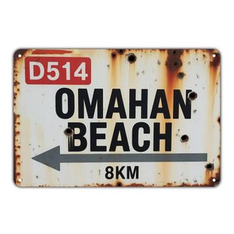 Generic T&uuml;rschild Omaha Beach, D-Day, Normandie Retro Eisen Schild Plakette Humor Schilder F&uuml;r Kneipen Wohnzimmer Badezimmer S
