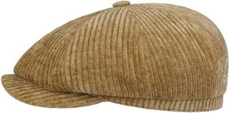 Stetson Casquette Hatteras Corduroy Jersey Homme - Made in The EU Type Gavroche avec Visiere, Doublure Hiver Automne-Hiver - XXL (62-63 cm) Camel