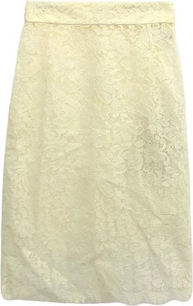 Dolce & Gabbana jupe mi-longue en dentelle (années 2010) - Blanc