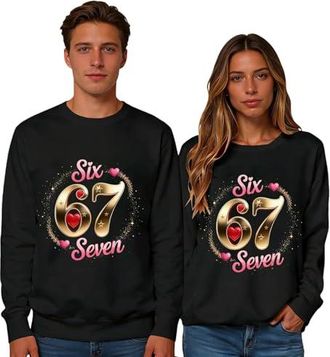 Generic Sweatshirt Hommes Couple Sans Capuchon Sweat &agrave; Capuche Moche Impression 3D Pull Oversize Sweats Festifs Tendance Moderne Manches Longues D&eacute;contract&eacute; C