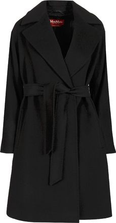 Max Mara Knielanger Mantel - Schwarz