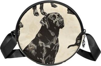 Generic Sac &agrave; bandouli&egrave;re Circle pour femme, petit sac &agrave; bandouli&egrave;re noir avec fermeture &eacute;clair, bretelles r&eacute;glables, sac &agrave; main rond d&eacute;contract&eacute; pour femmes 