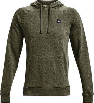 Under Armour Rival Fleece Hoodie Sweat à Capuche, Marine Od Green Light Heather/Onyx White, M Homme