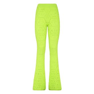 Philipp Plein Flare Hosen Monogram - - Trousers - Damen - Gelb - XL