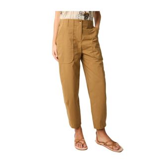 Alessia Santi Femme, Pantalons, Brun, Taille: 42 FR Pantalon carotte