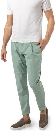 Hiltl Herren Bundfaltenhose grün Baumwolle