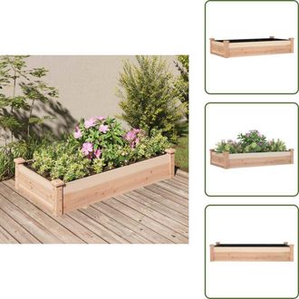 vidaXL Hochbeet mit Einsatz 120x60x25 cm Massivholz Tanne - Hochbeet - Holzh&auml;user - Gartenger&auml;te - Gartenm&ouml;bel - Blumengarten