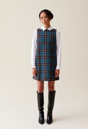 Claudie Pierlot Robe courte sans manches carreaux