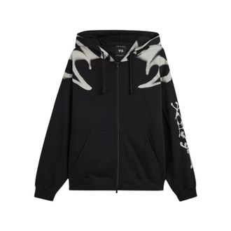 Yohji Yamamoto Homme, Sweatshirts et sweats &agrave; capuche, Noir, Taille: XL SweaT-shirt z fermetureure &eacute;clair