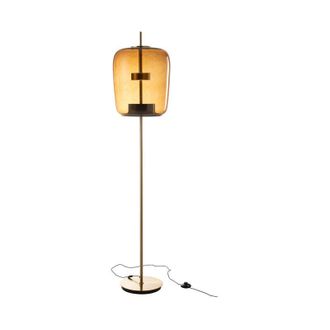 Paris Prix Lampadaire en Verre &agrave; led Omar 168cm Marron