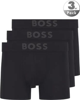 HUGO BOSS Herren Trunks schwarz Baumwolle unifarben