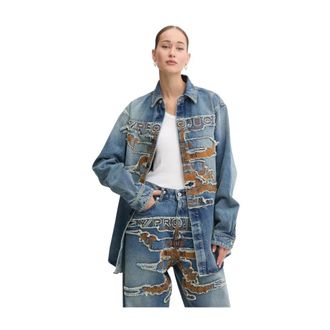 Y / Project Paris Best Patch Denim Shirt - - Blouses & Shirts - Damen - Blau - XS