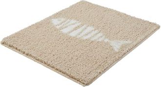 Kleine Wolke Badteppich Fish mit 50 x 60 cm in Sandbeige aus 100% Polyester