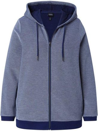 Ulla Popken Sweatjacke Sweatjacke Struktur Kapuze Langarm
