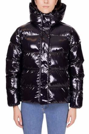 Napapijri Doudoune Femme Glane Glossy, Noir, Large