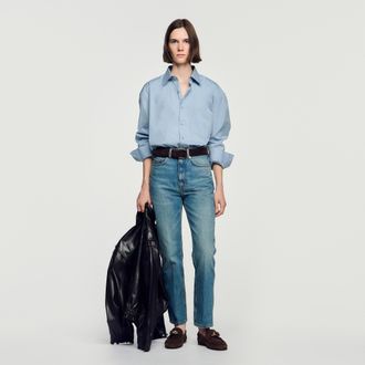 Sandro Oversize-Baumwollhemd