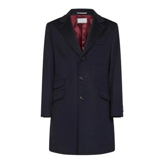 Brunello Cucinelli Einreiher-Mantel mit drei Kn&ouml;pfen - - Coats - Herren - Blau - 2XL