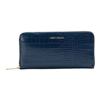 Carlo Colucci Geldb&ouml;rse Covi mit goldenen Details - - Accessories - unisex - Blau - ONE SIZE