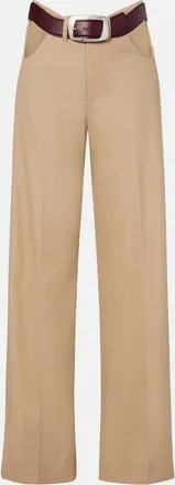 Jean Paul Gaultier Pantalon large en coton &agrave; d&eacute;coupes