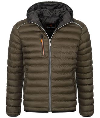 Rock Creek Herren Steppjacke Übergangsjacke Leicht Herrenjacke Männer Jacken Stepp Jacken mit Kapuze Daunenjacke Thremojacke H-317 Dunkelgrün 2XL